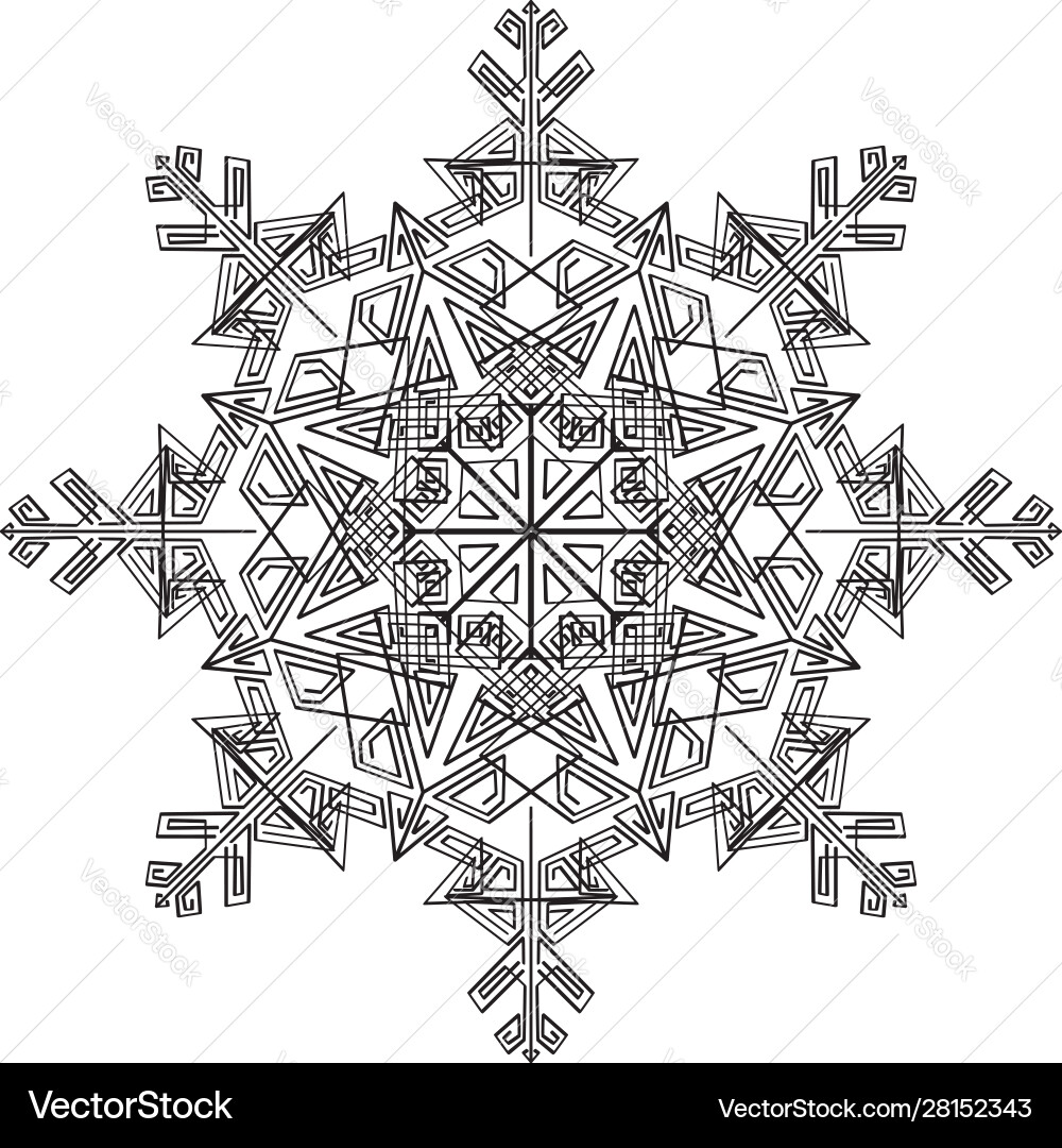 Round ornamental graphic design drawing Royalty Free Vector