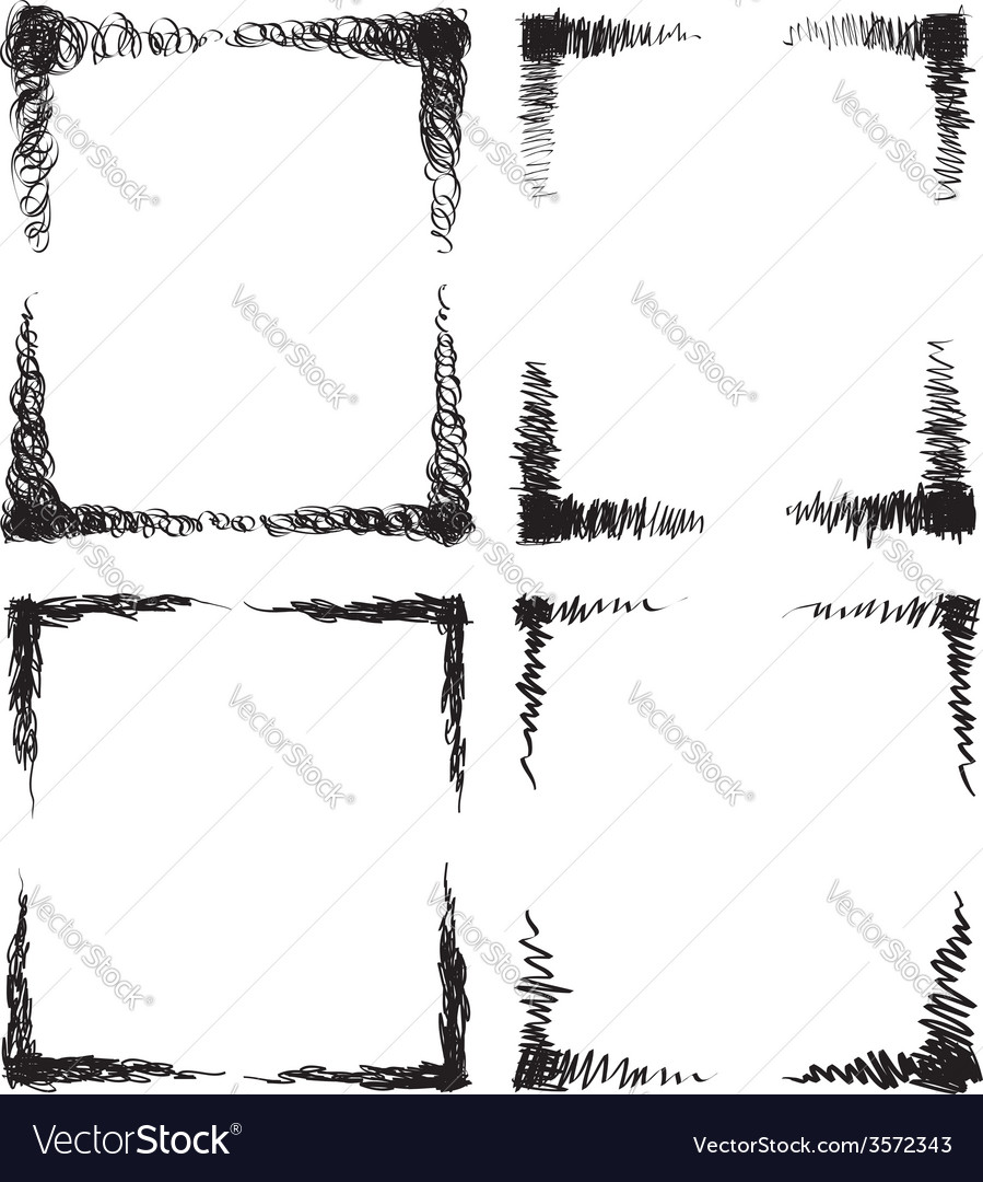 Scribble frames Royalty Free Vector Image - VectorStock