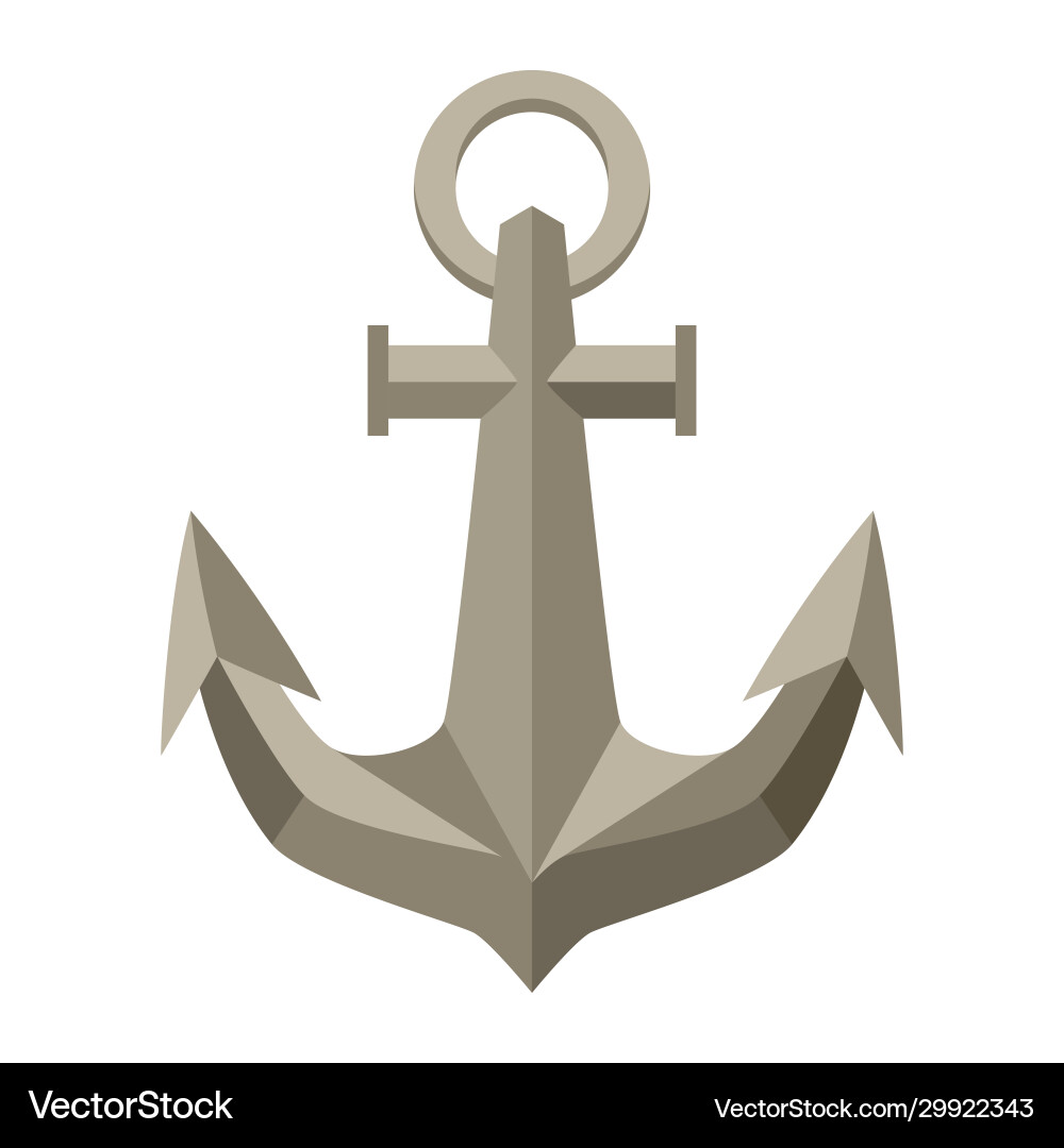 Ship anchor nautical symbol icon Royalty Free Vector Image