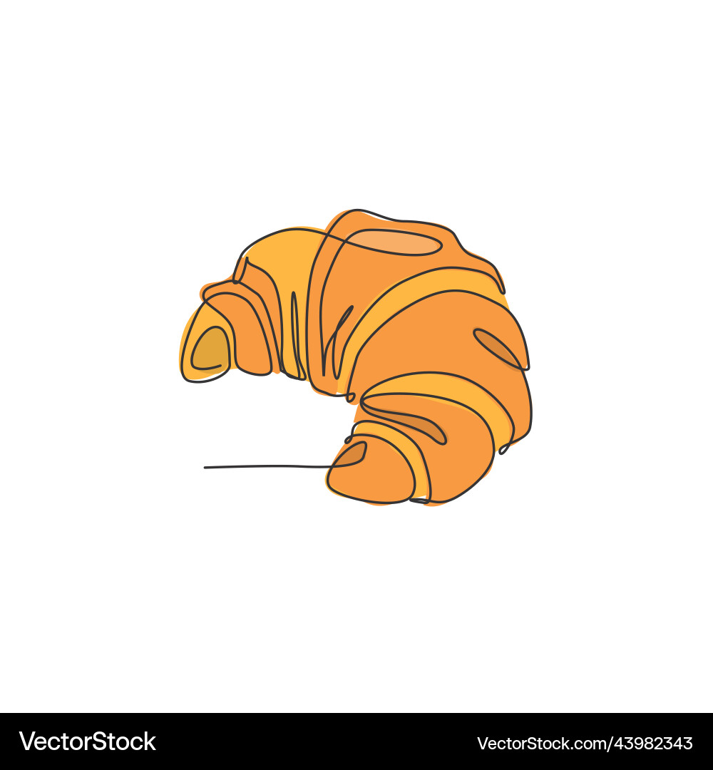 Single continuous line drawing of stylized sweet Vector Image