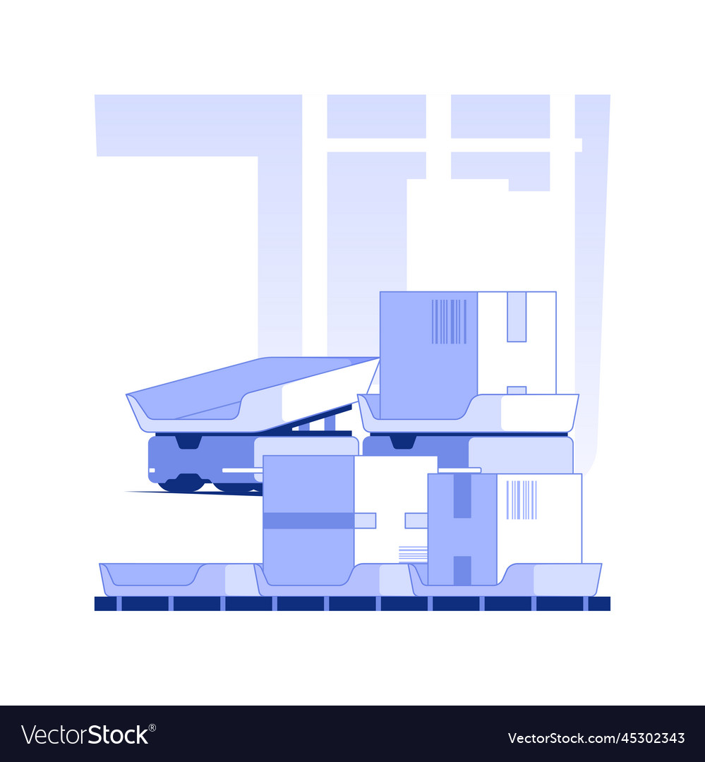 Sorting robots isolated concept Royalty Free Vector Image