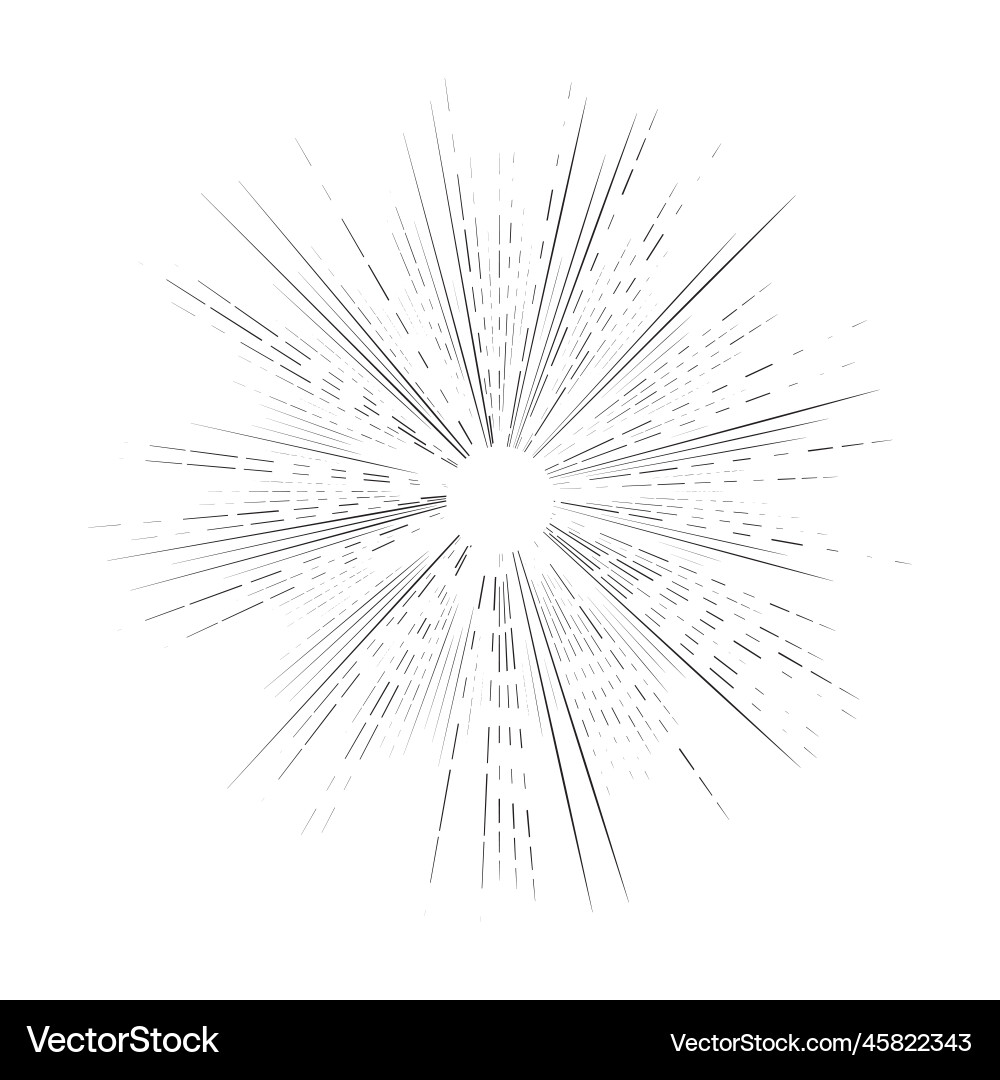 Vintage sunburst retro sun icon bursting Vector Image