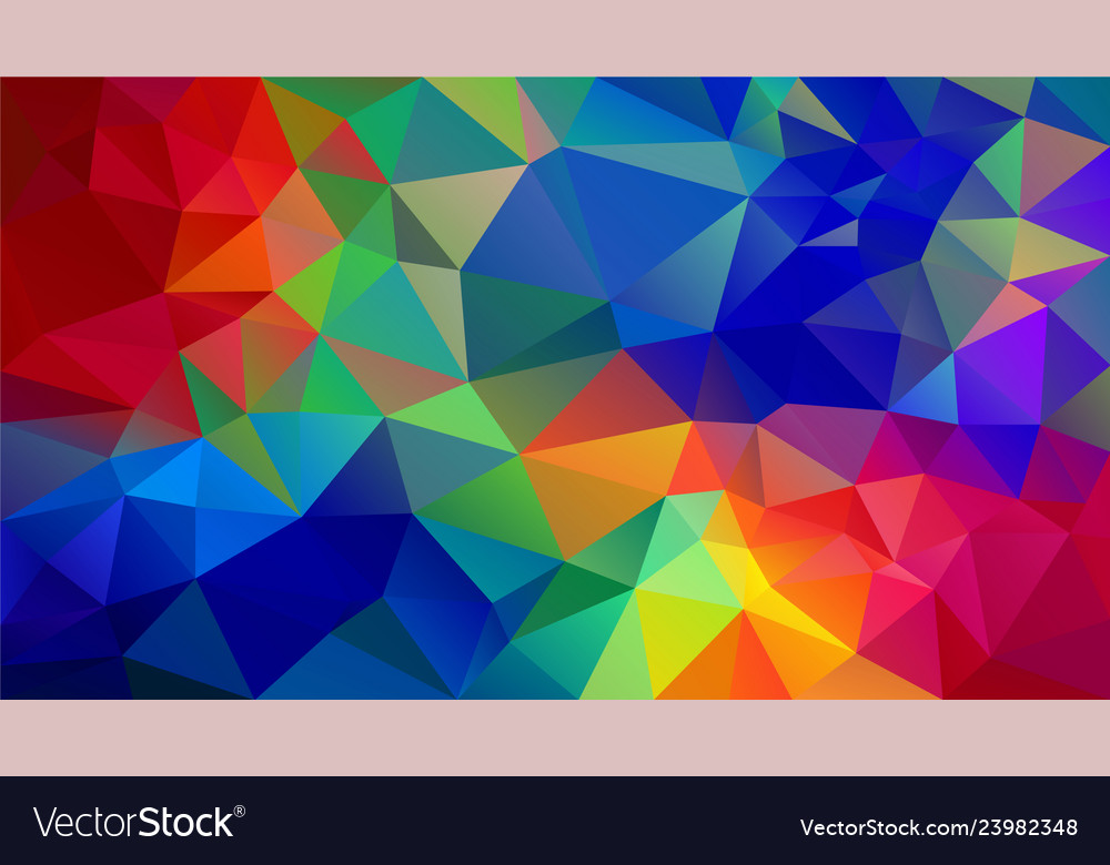 Abstract irregular polygon background rainbow Vector Image Abstract irregular polygon background rainbow Vector Image