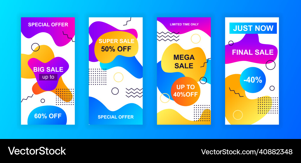 Advertising design social networks instagram Vector Image
