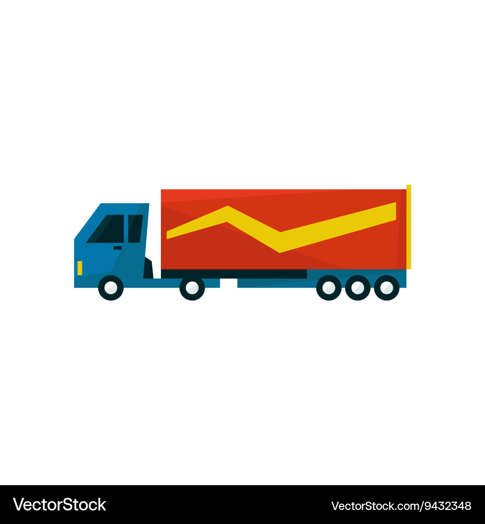 Big long distance cargo truck Royalty Free Vector Image