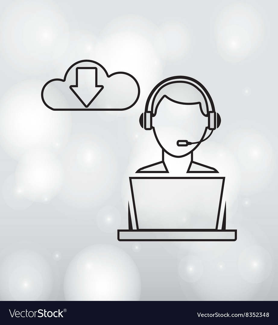 Computer user design Royalty Free Vector Image