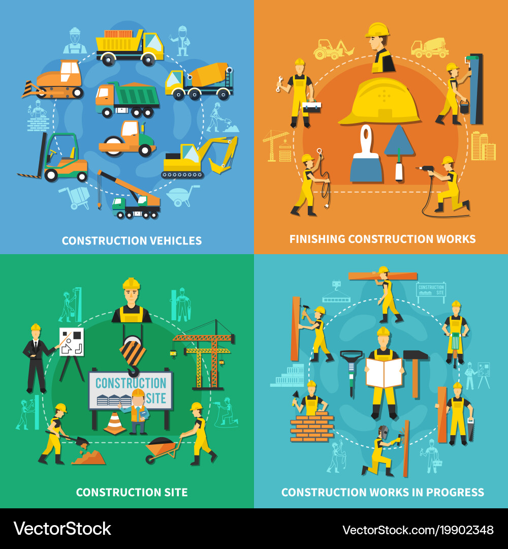 Construction worker concept Royalty Free Vector Image