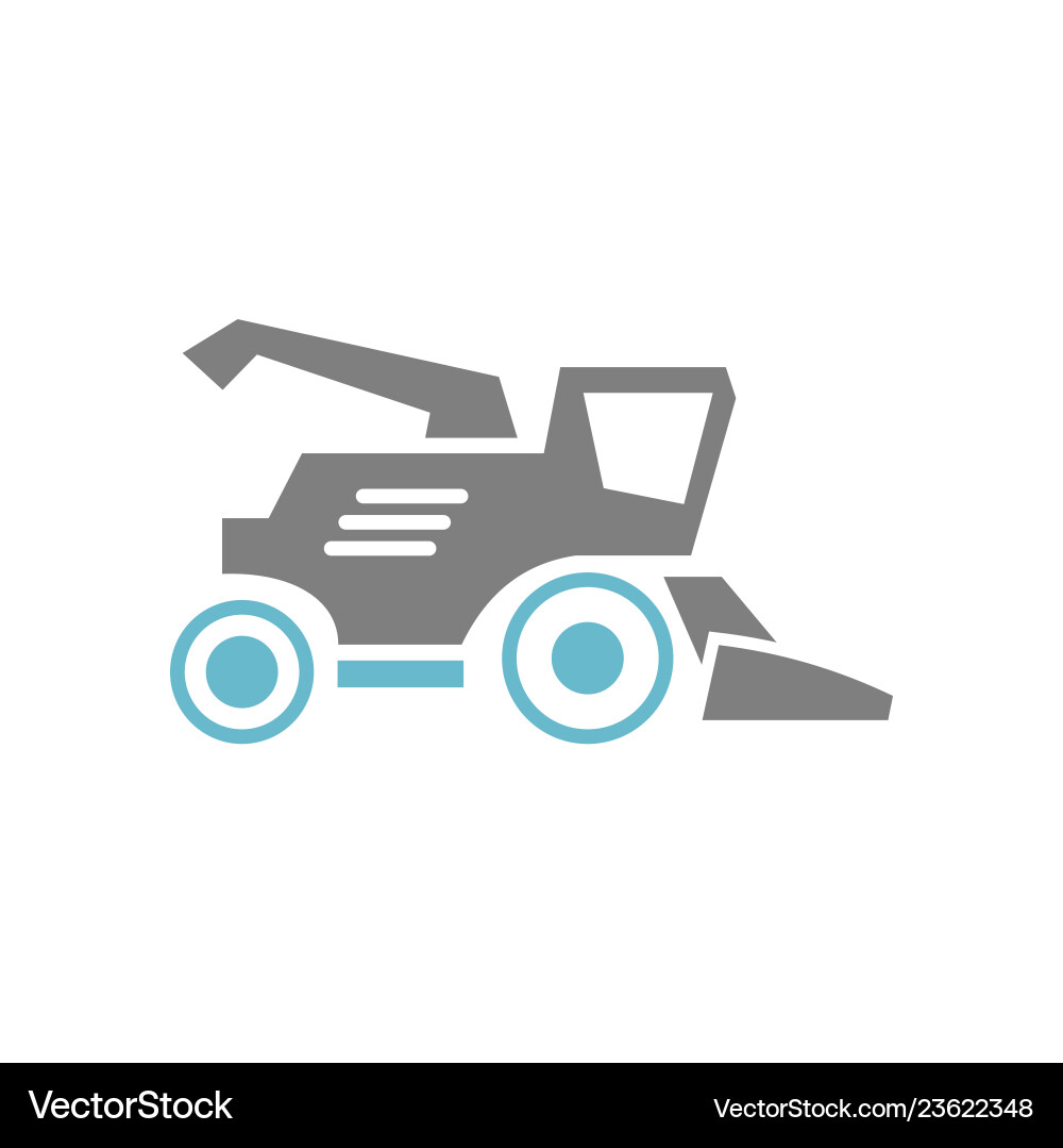 Harvester icon on white background for graphic Vector Image