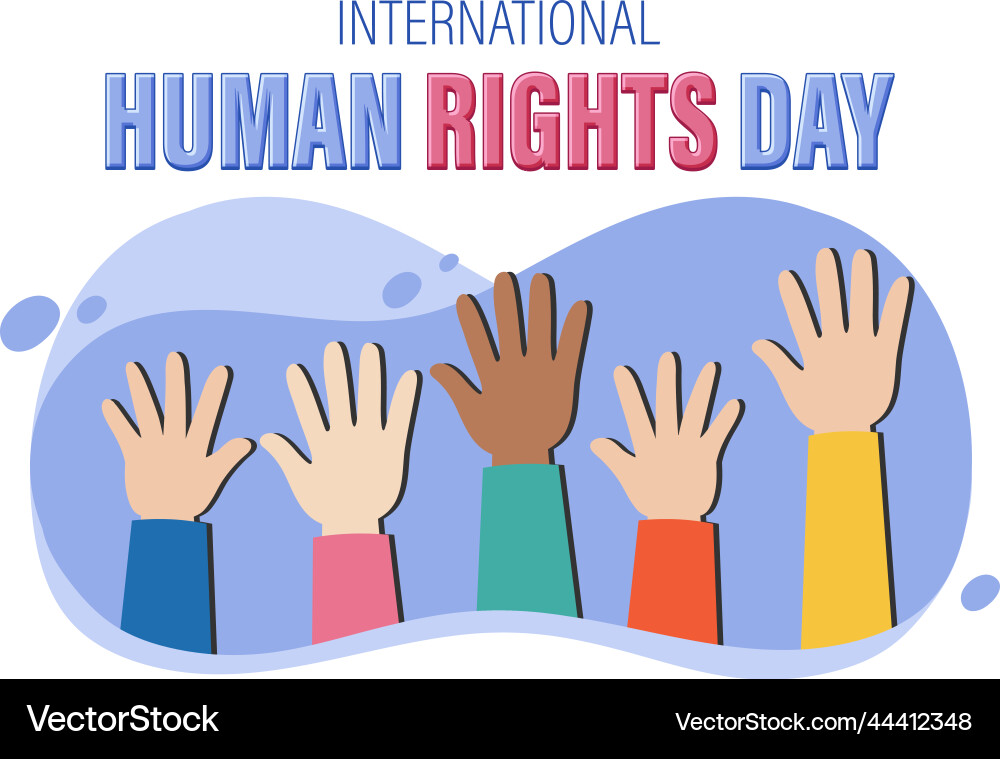 International human rights day banner design Vector Image