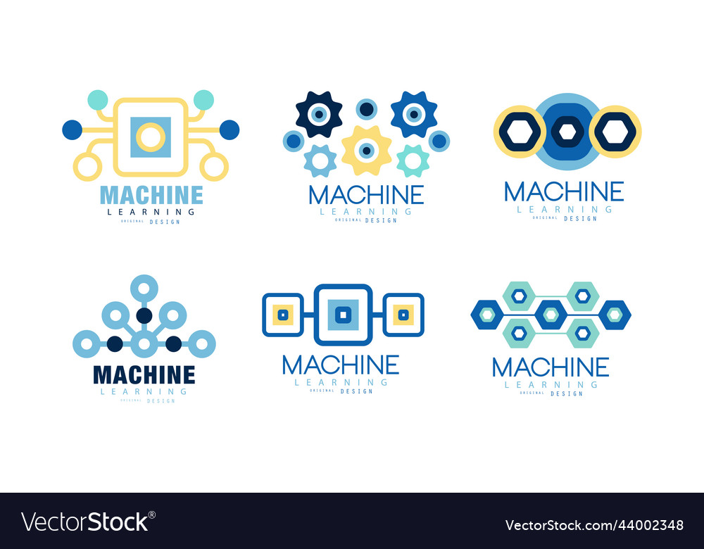 Machine learning system original design Royalty Free Vector