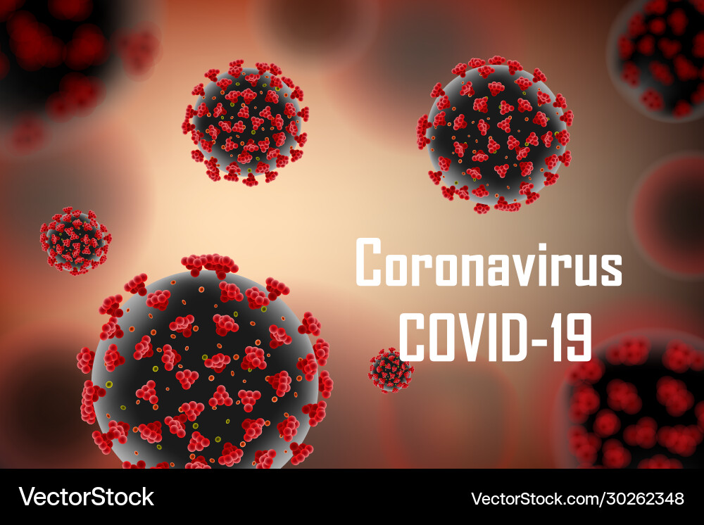 Realistic coronavirus medical outbreak background Vector Image