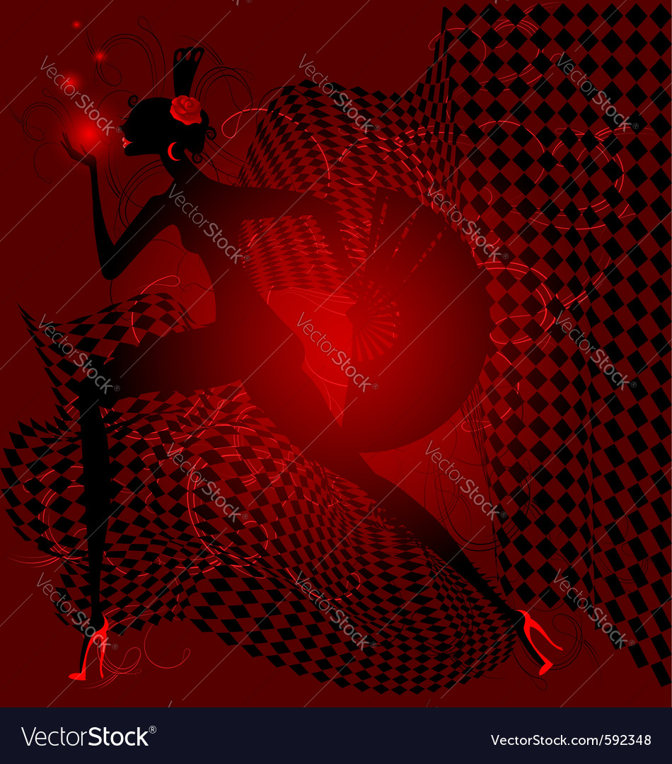 Red dance Royalty Free Vector Image - VectorStock