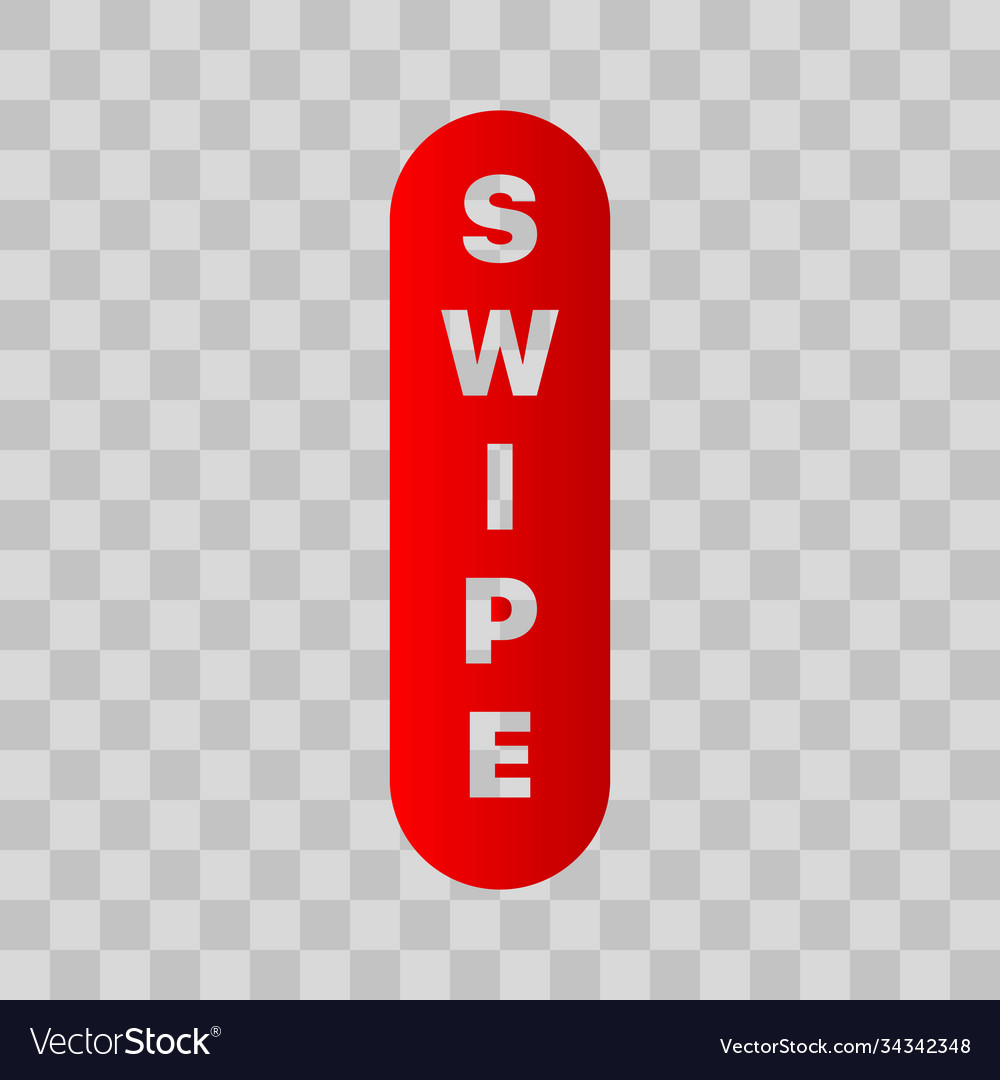 Swipe button icon youtube ui Royalty Free Vector Image