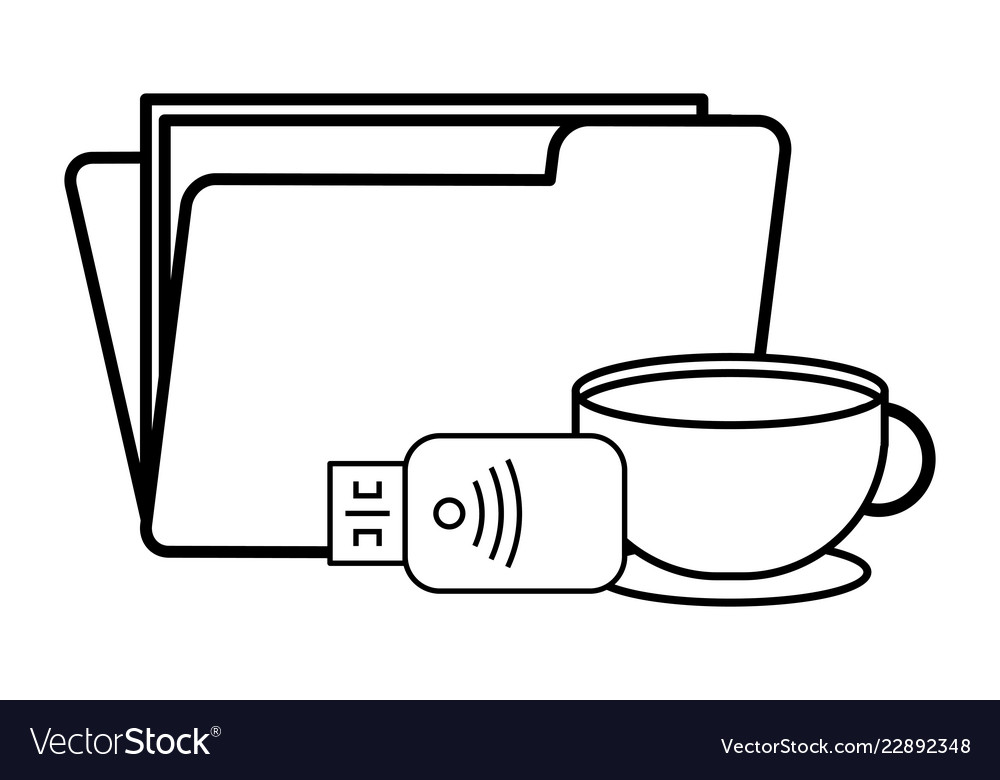 Technology digital folders documents Royalty Free Vector