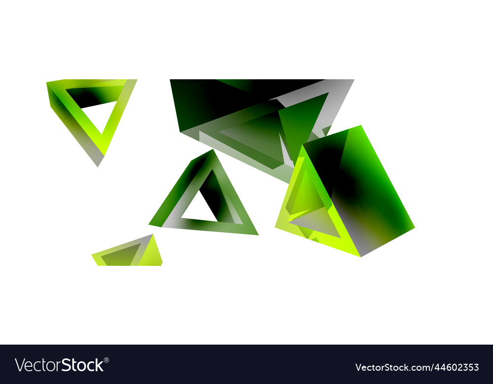3d triangle abstract background basic shape Vector Image