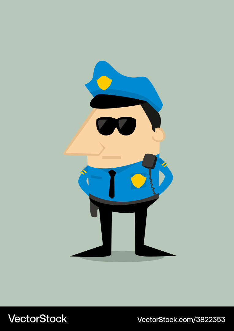 Cartoon plice officer Royalty Free Vector Image