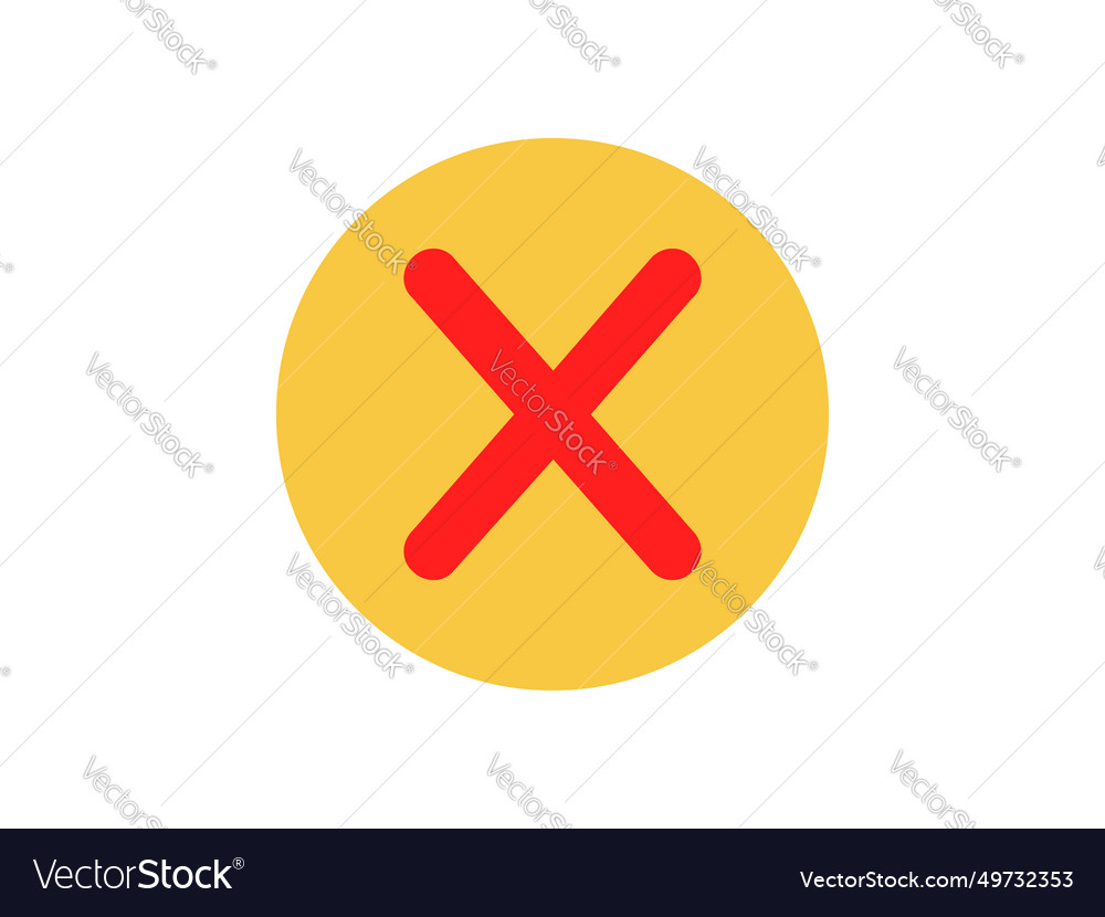 Cross mark Royalty Free Vector Image - VectorStock