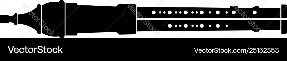 Flageolet woodwind instrument Royalty Free Vector Image