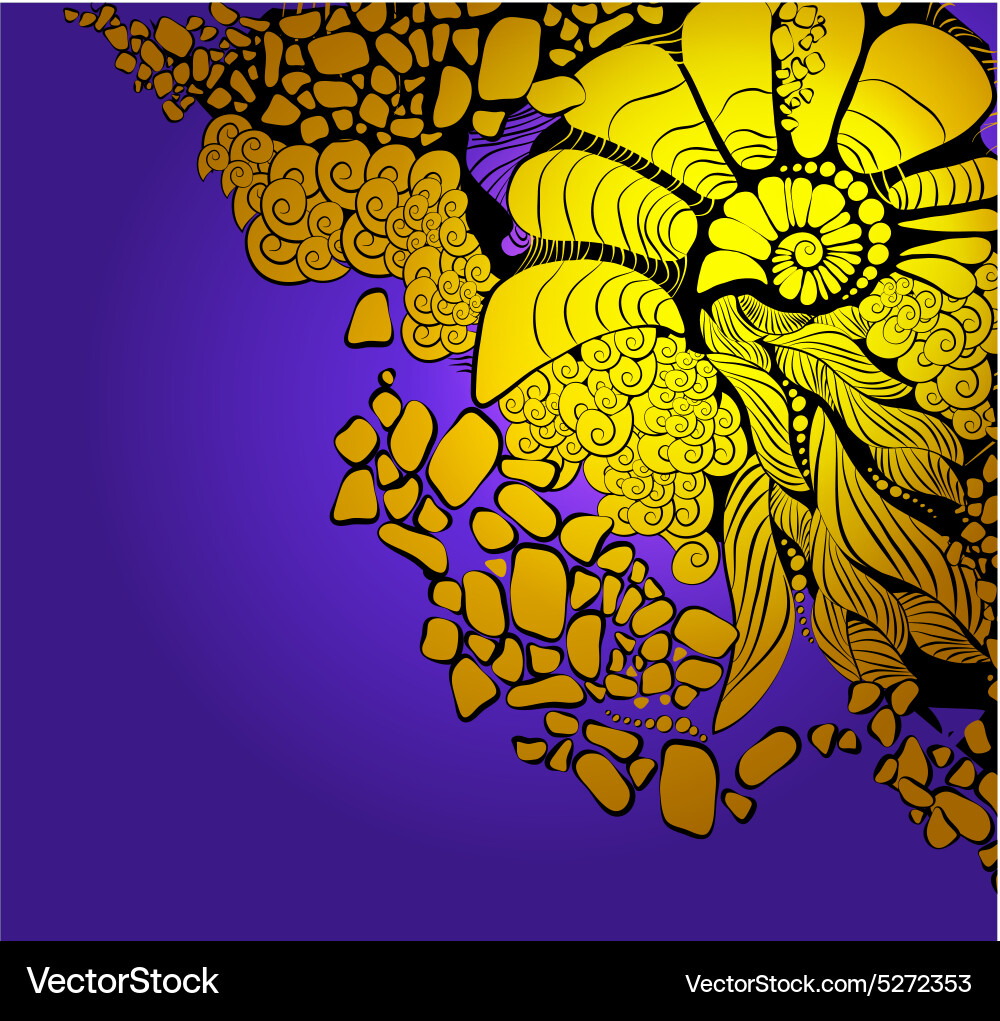 Floral abstract background design template Vector Image