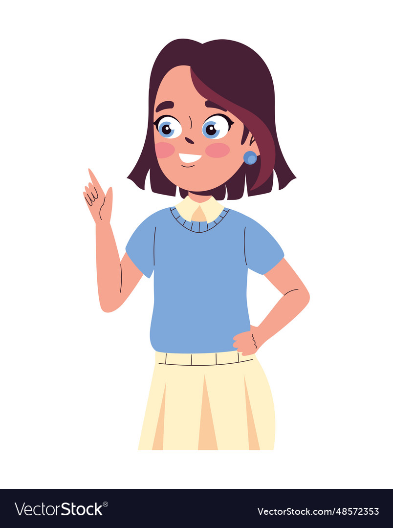 Girl speaking cartoon Royalty Free Vector Image
