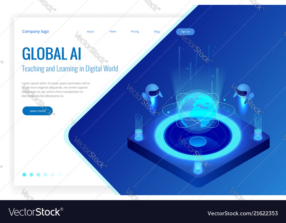 Isometric artificial intelligence concept Vector Image Isometric artificial intelligence concept Vector Image