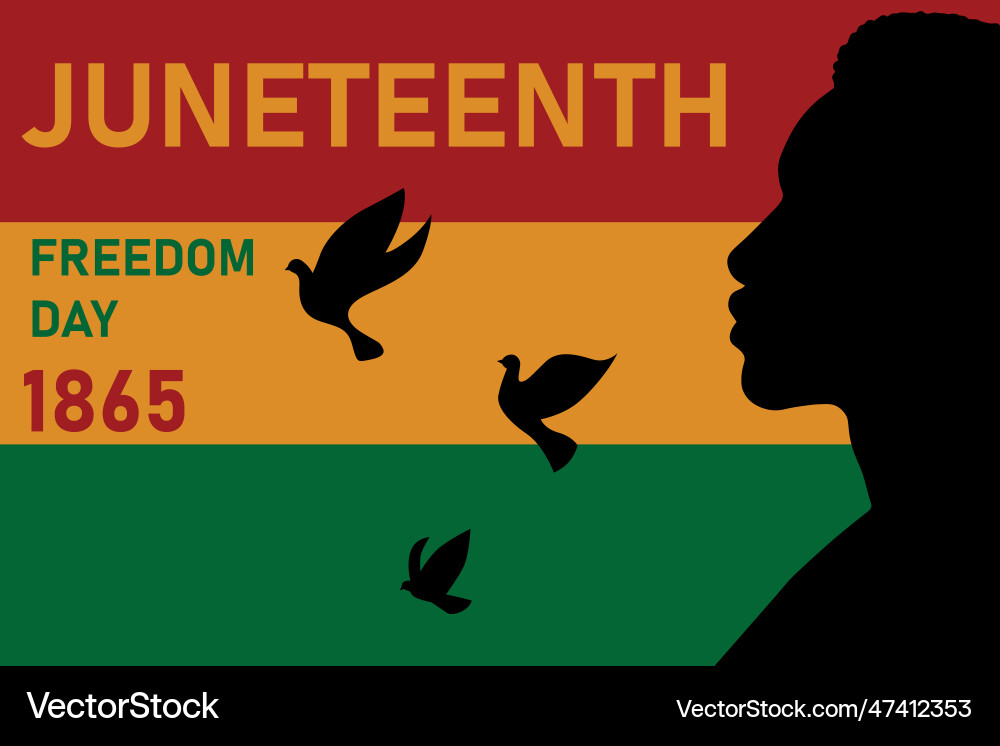 Juneteenth emancipation day Royalty Free Vector Image