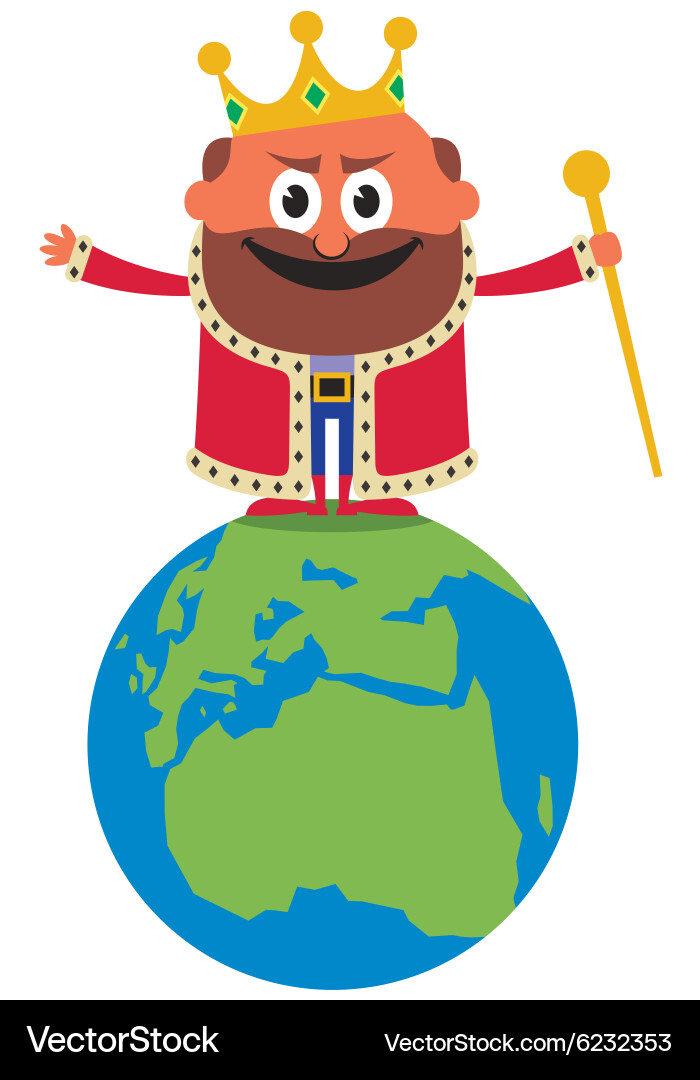 King of the world Royalty Free Vector Image - VectorStock