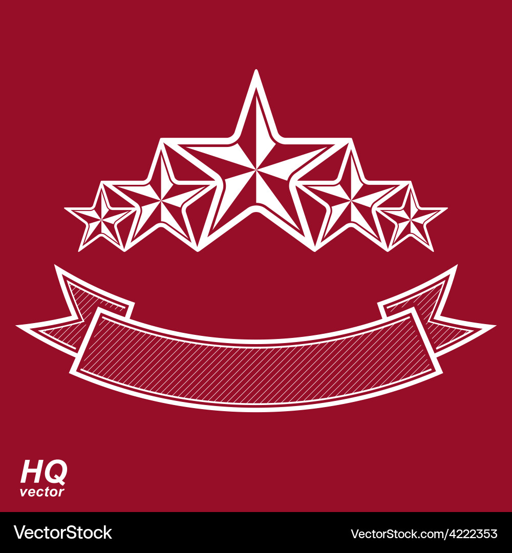 Monarch symbol Festive graphic emblem with five Vector Image