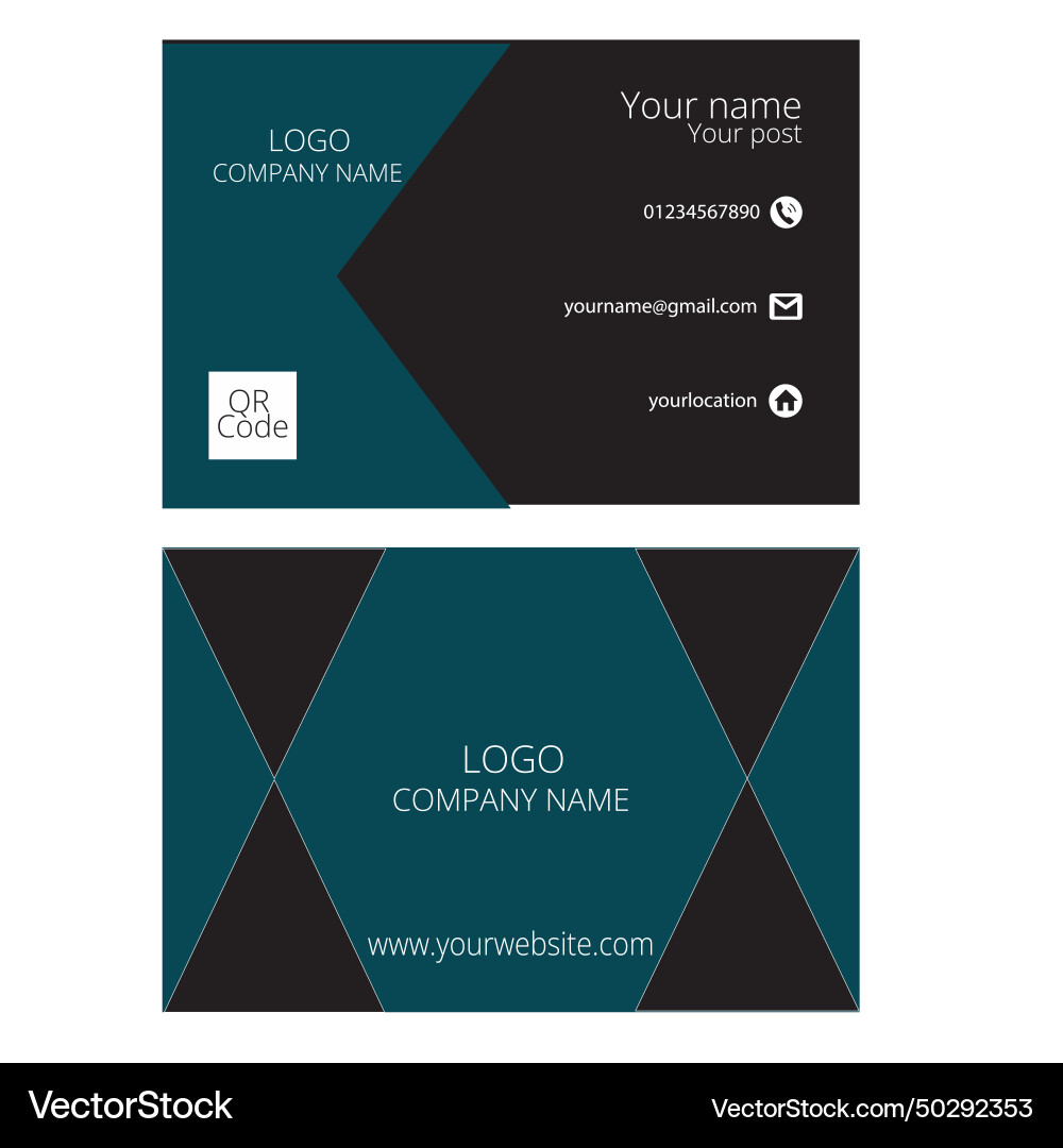 Professional exclusive business card design Vector Image
