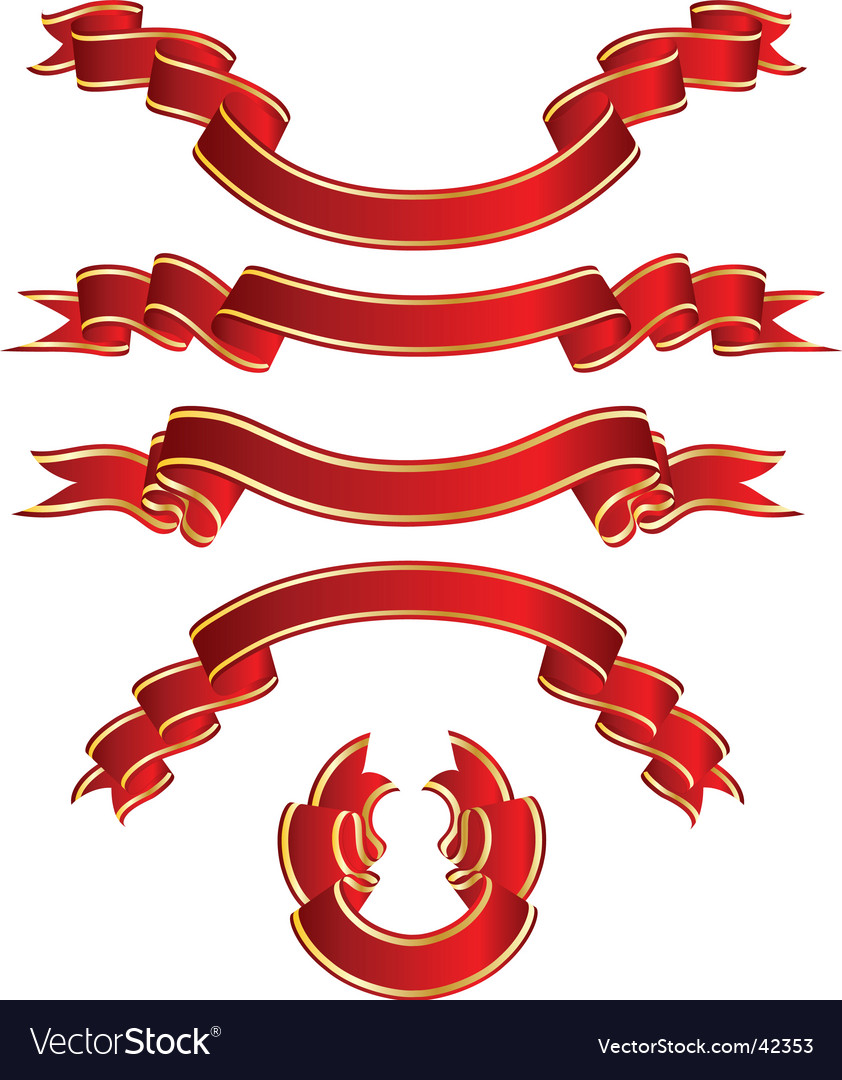 Ribbons Royalty Free Vector Image - VectorStock