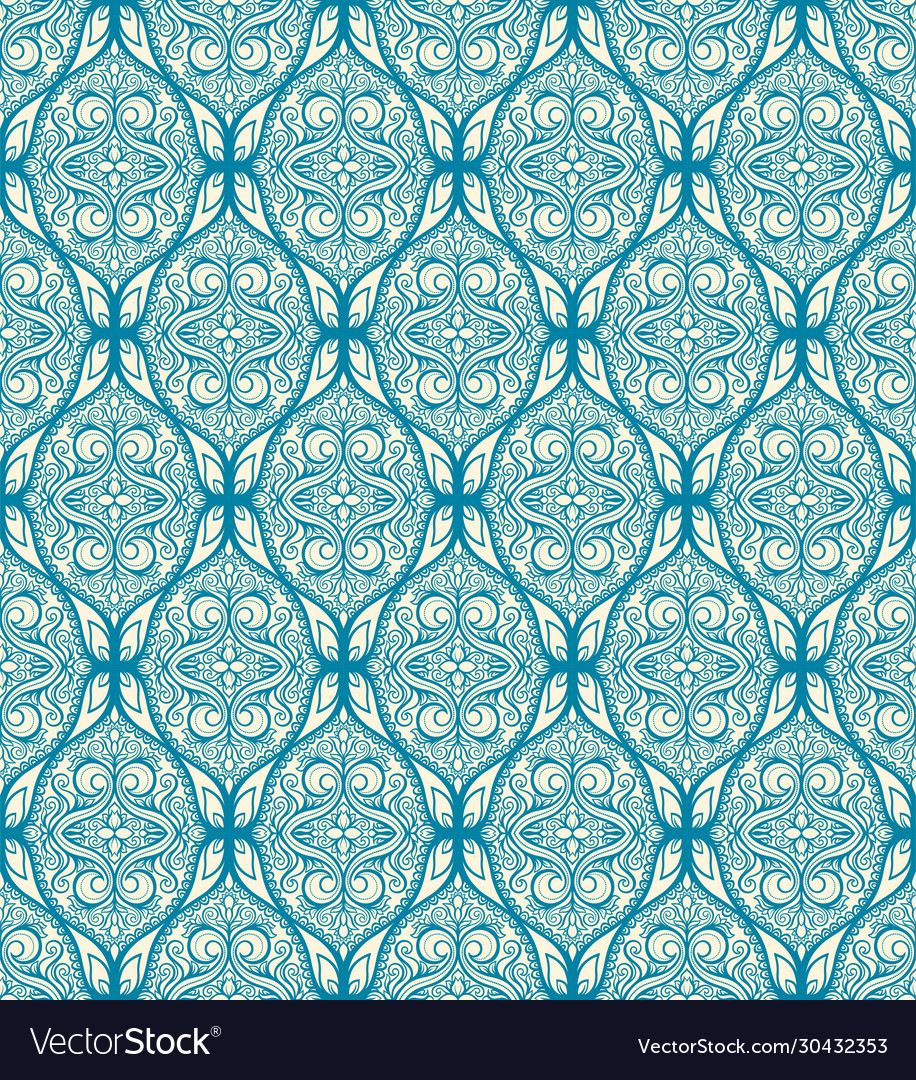 Seamless blue pattern Royalty Free Vector Image