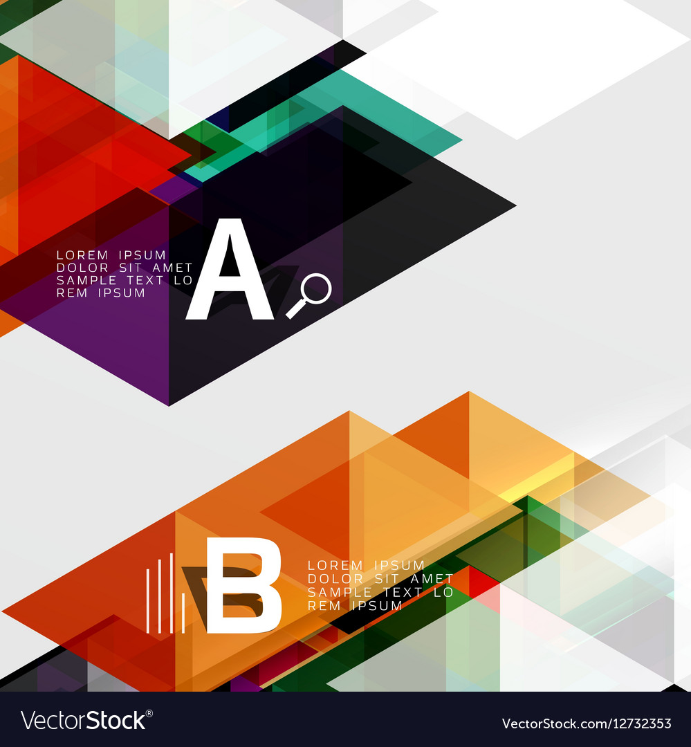 Transparent overlapping triangles Royalty Free Vector Image