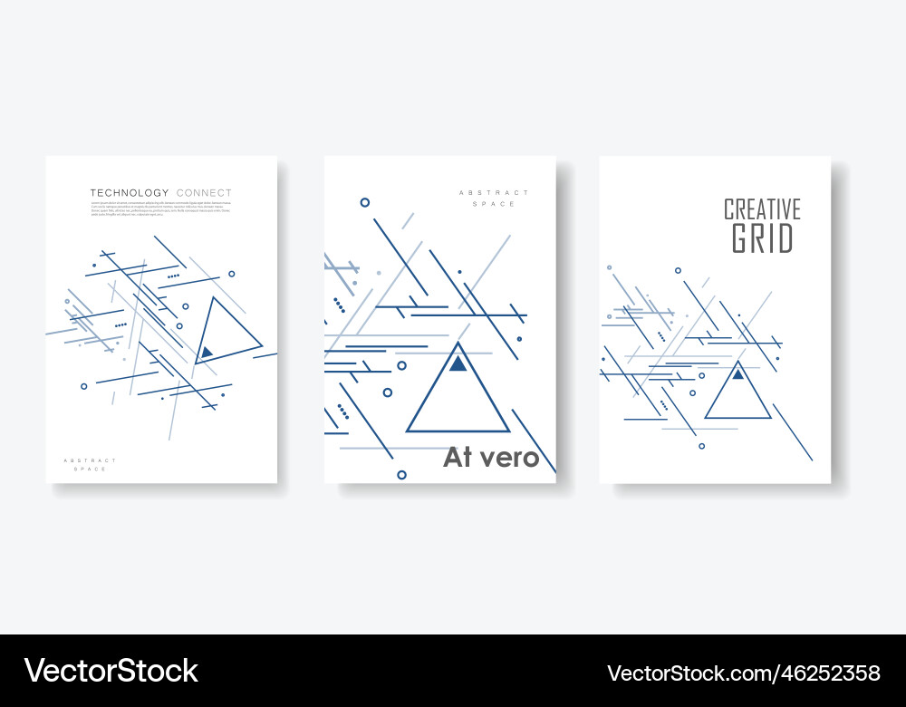 Abstract geometric covers design minimal shapes Vector Image