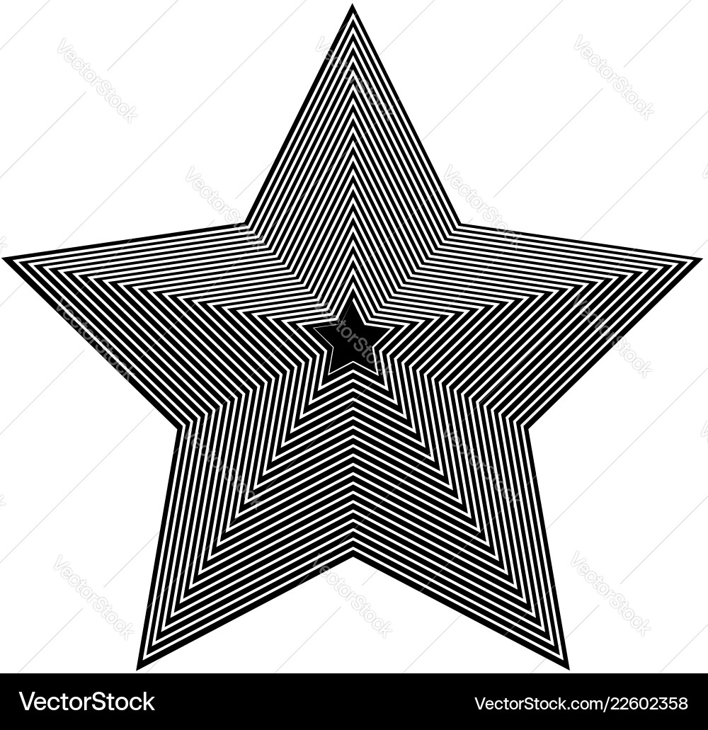 Abstract geometric star shape on white beveled 3d Vector Image
