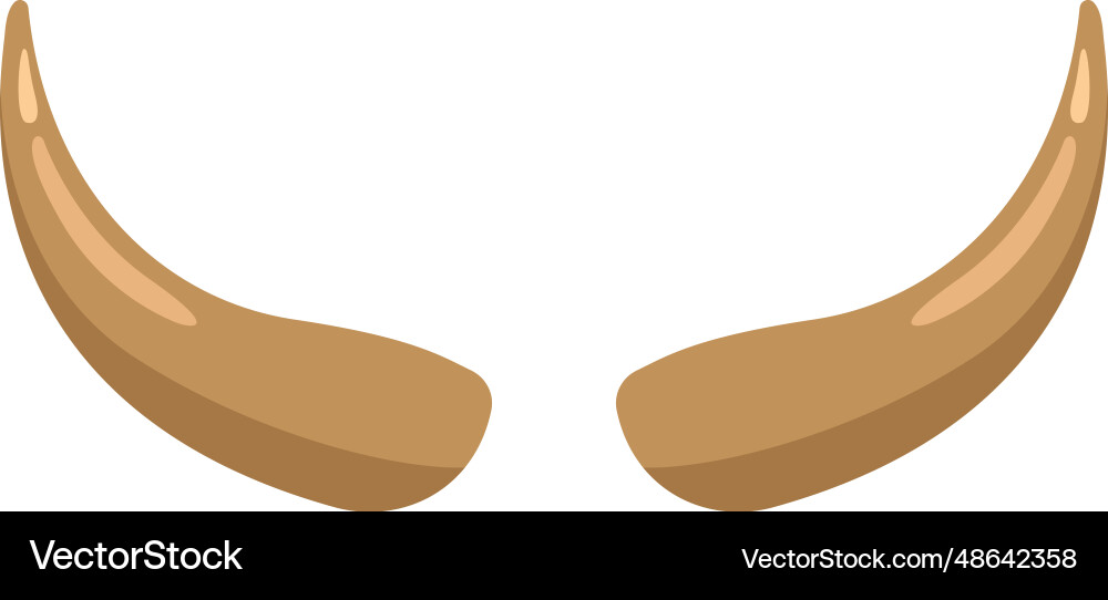 Bull animal horns Royalty Free Vector Image - VectorStock