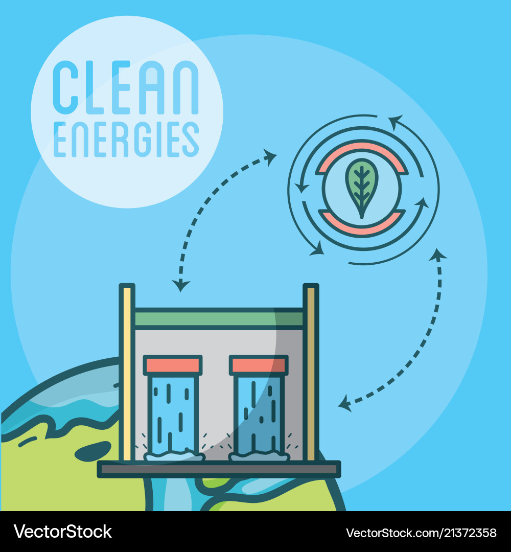 Clean and green energies Royalty Free Vector Image