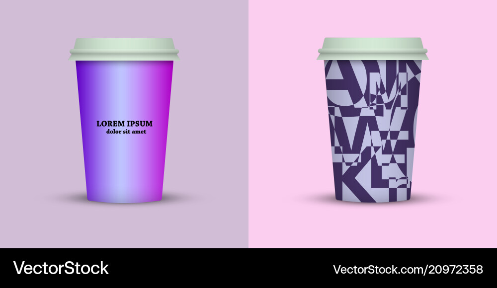 Coffee cup to go cups set collection Royalty Free Vector