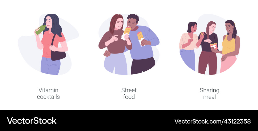 Eating out isolated cartoon Royalty Free Vector Image