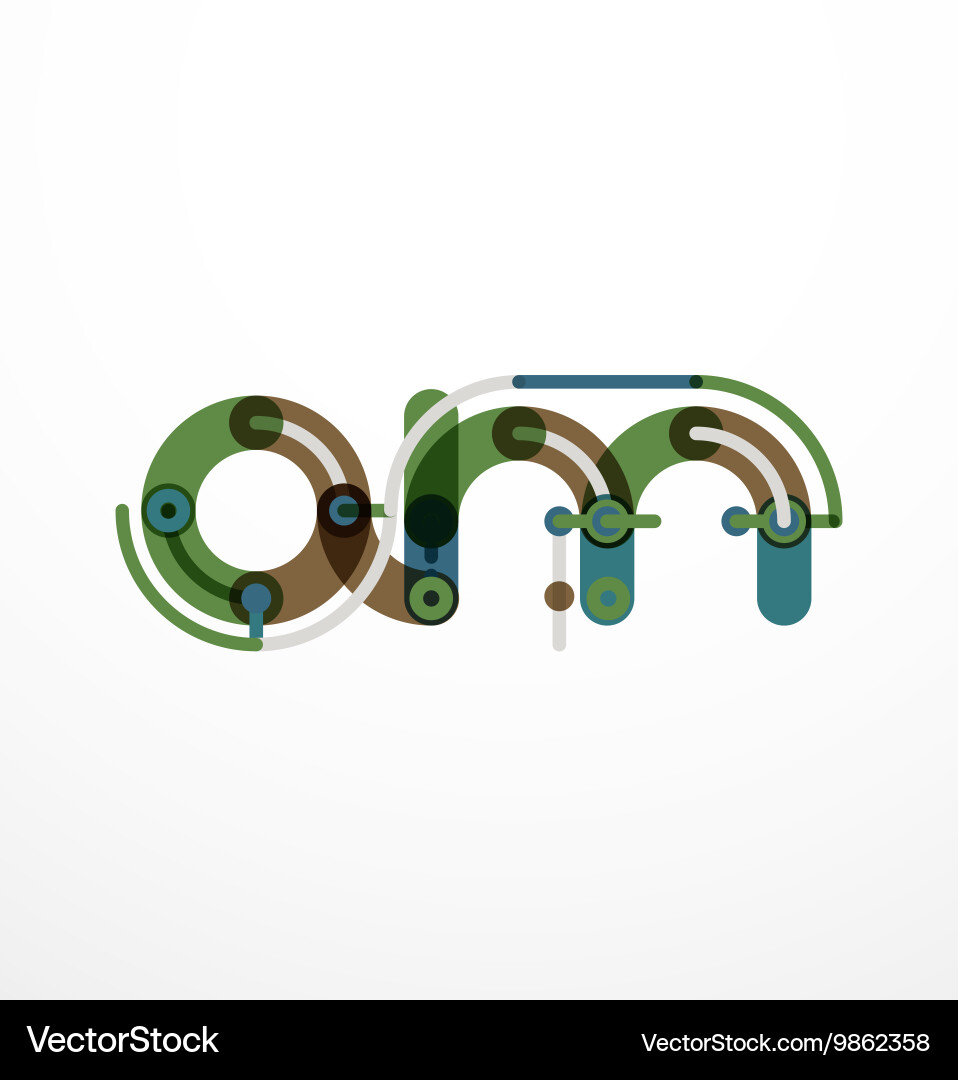 Linear letter concept Royalty Free Vector Image
