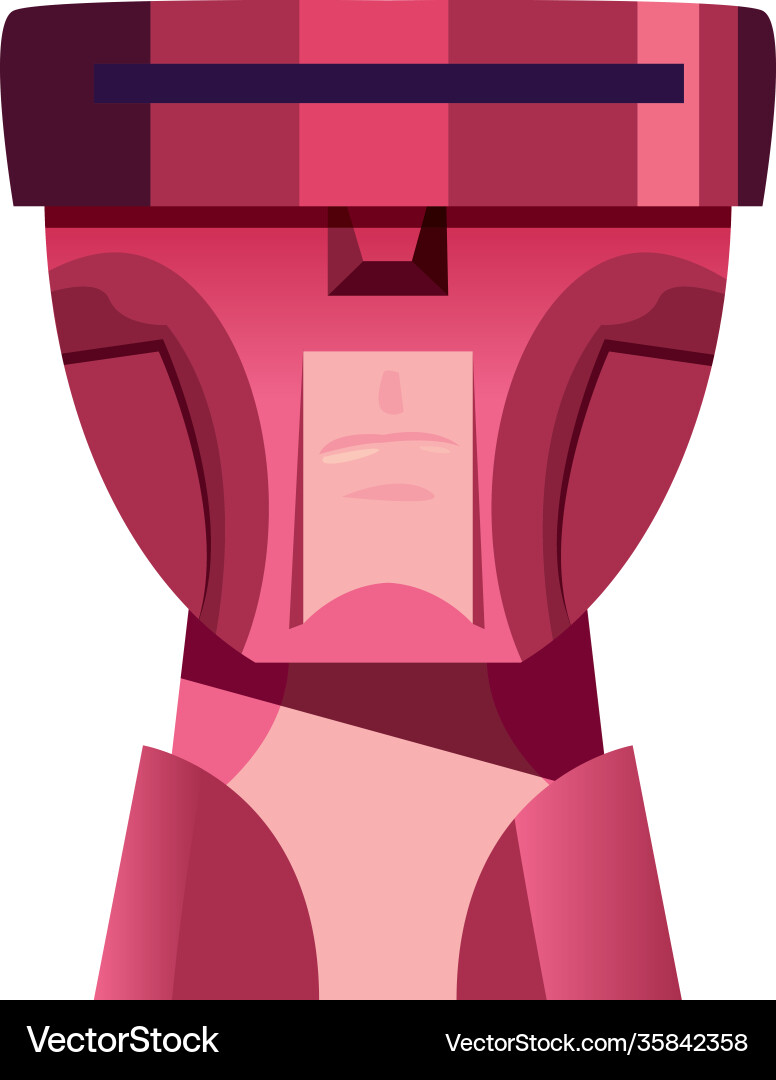 Red robot cartoon icon design Royalty Free Vector Image