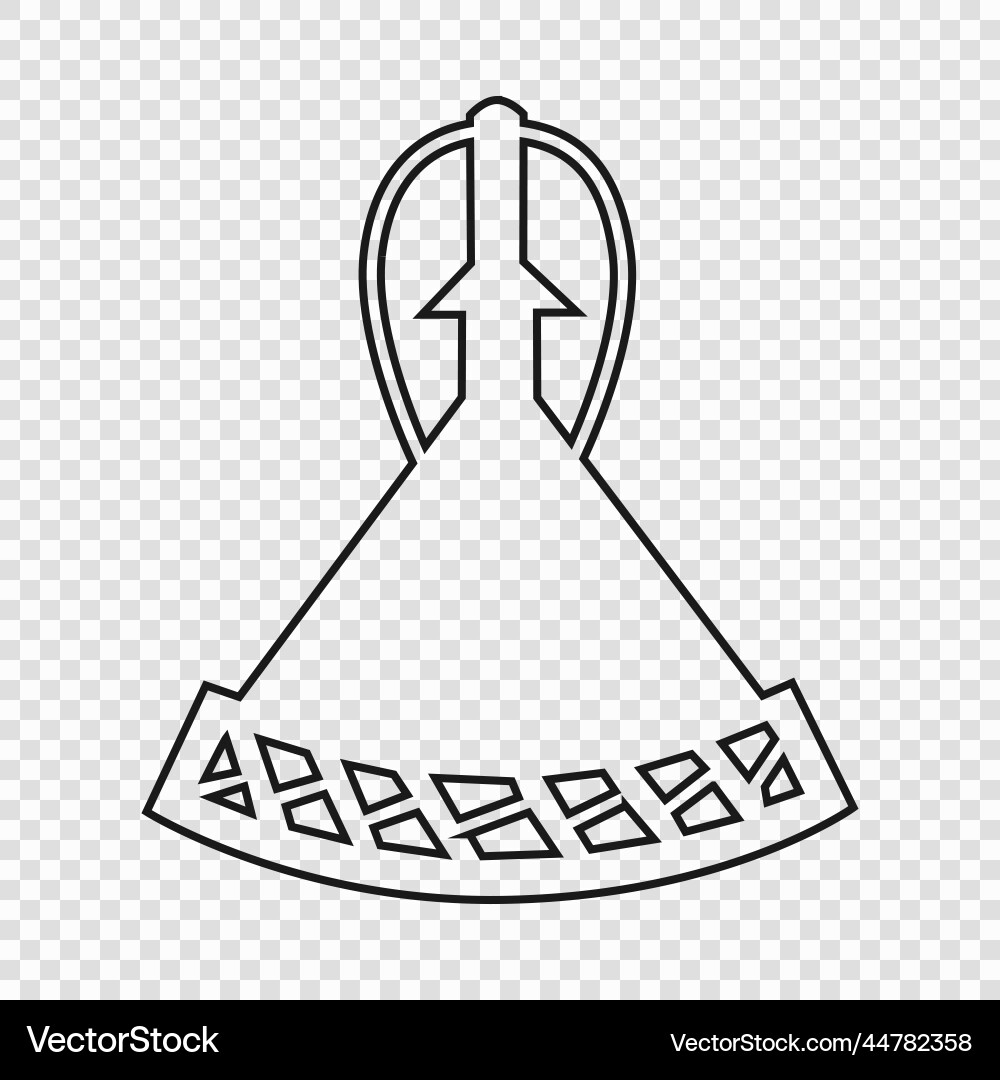 Thin line emblem of lesotho Royalty Free Vector Image