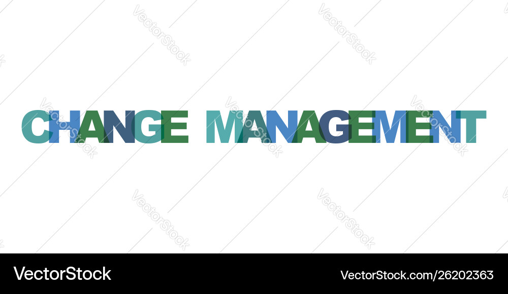 Change management business card text modern Vector Image