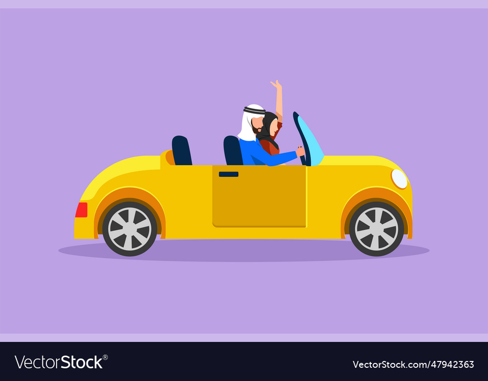 Character Flat Drawing Cute Elegant Couple Vector Image