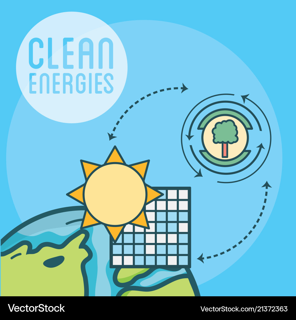 Clean and green energies Royalty Free Vector Image