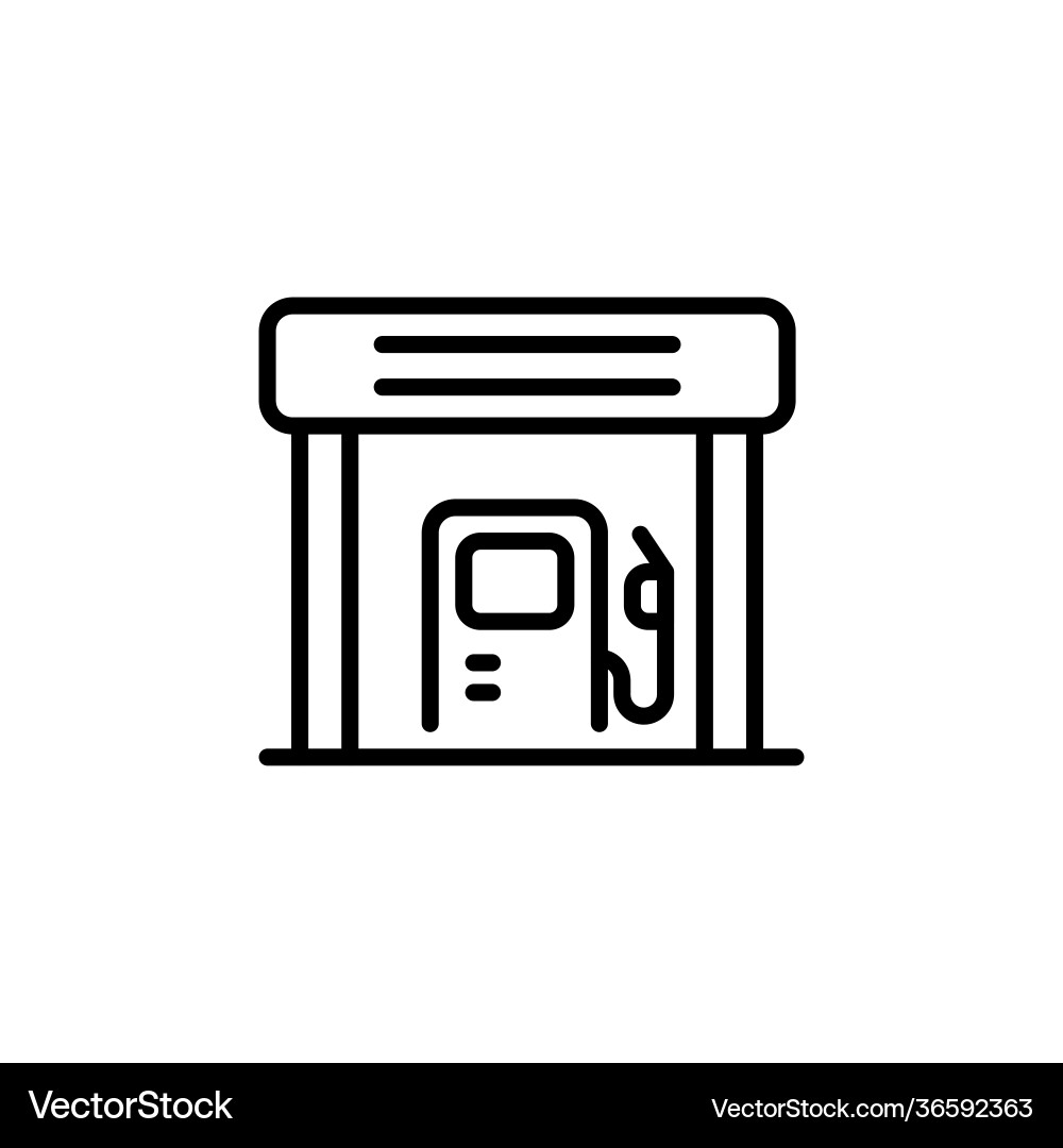Gas station icon in logotype Royalty Free Vector Image