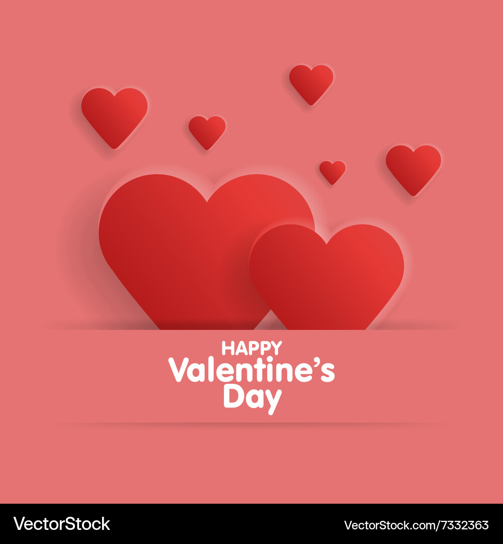 Heart from paper Valentines day card Royalty Free Vector