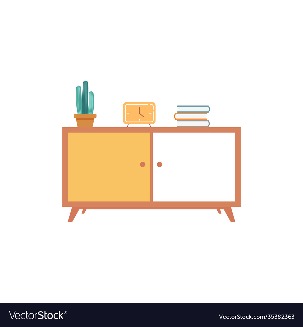 Isolated small table Royalty Free Vector Image