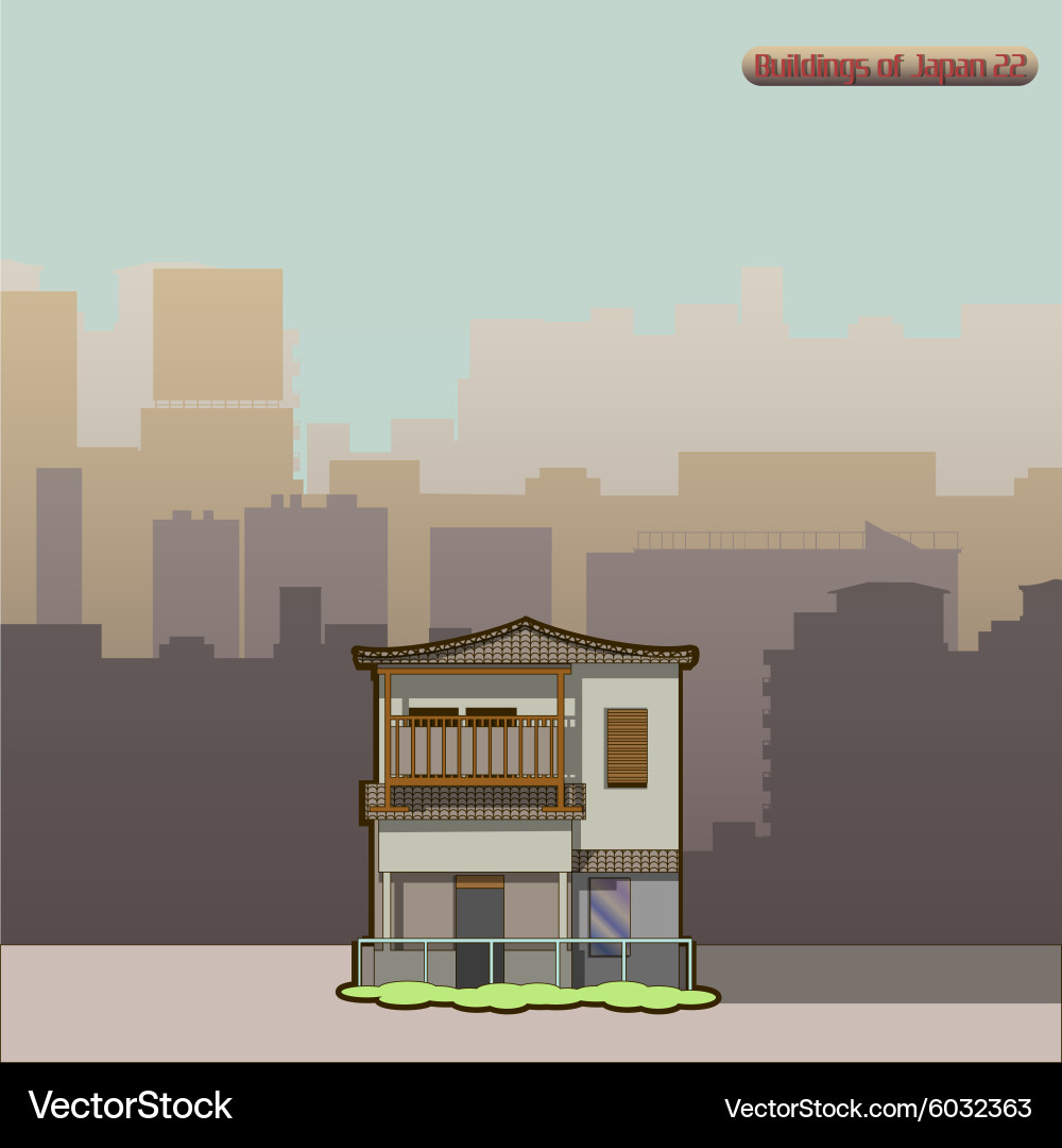 Japan building in tokyo Royalty Free Vector Image