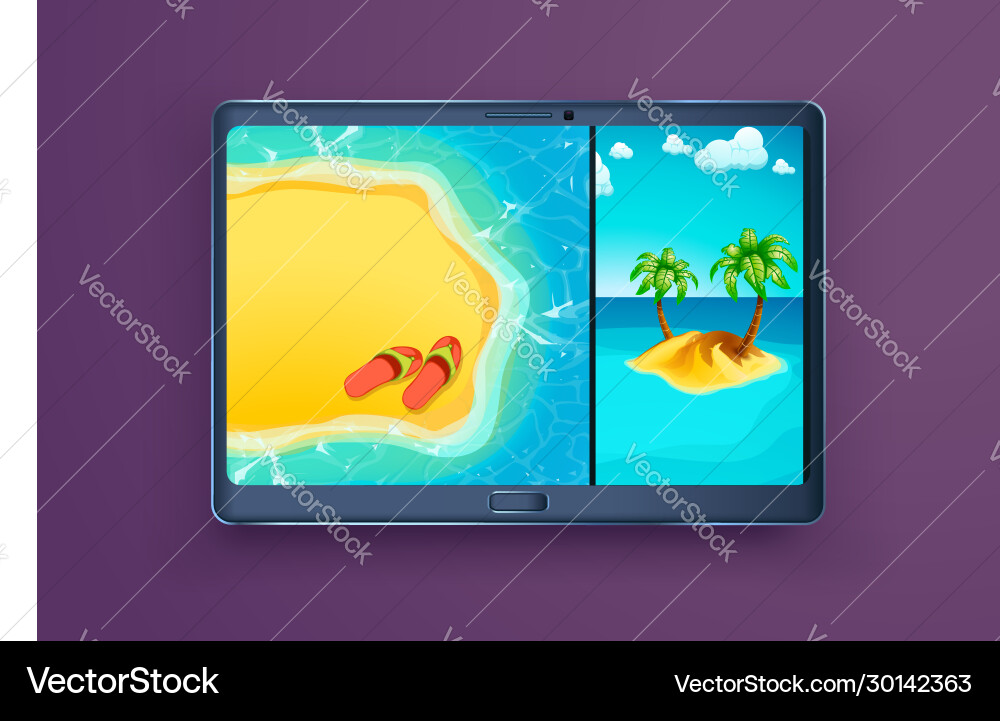 Picture island party10 Royalty Free Vector Image