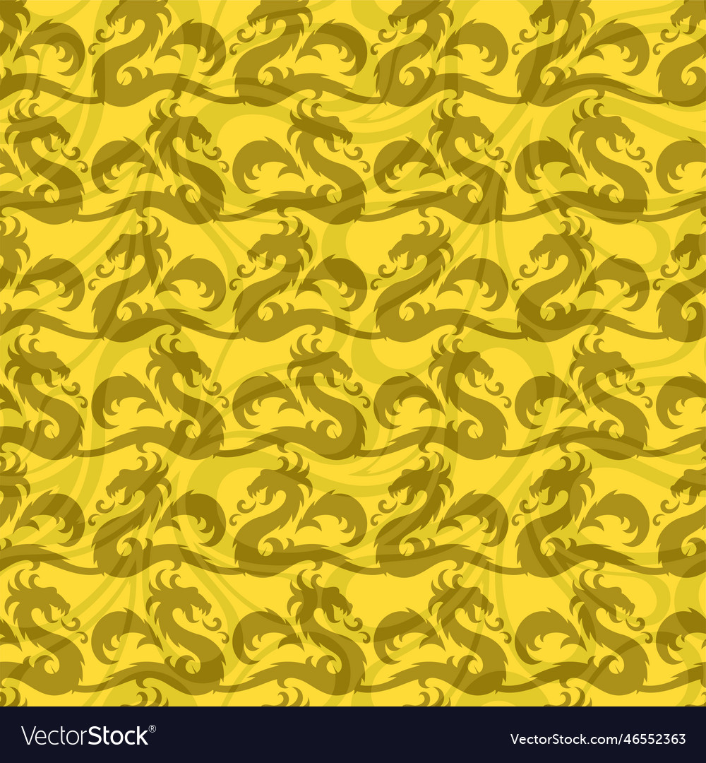 Seamless background with dragons Royalty Free Vector Image